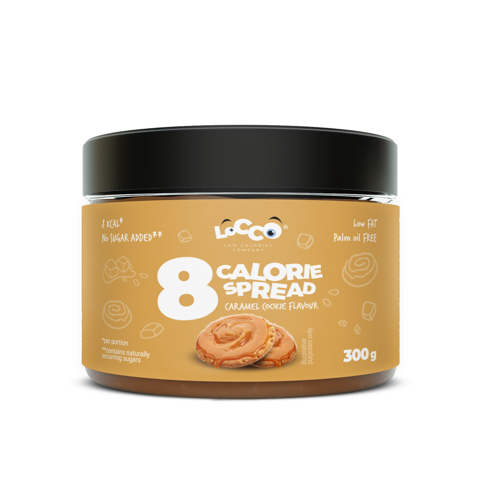 LoCCo low calorie 8 kcal spread caramel-cookie Caramel Cookie ...