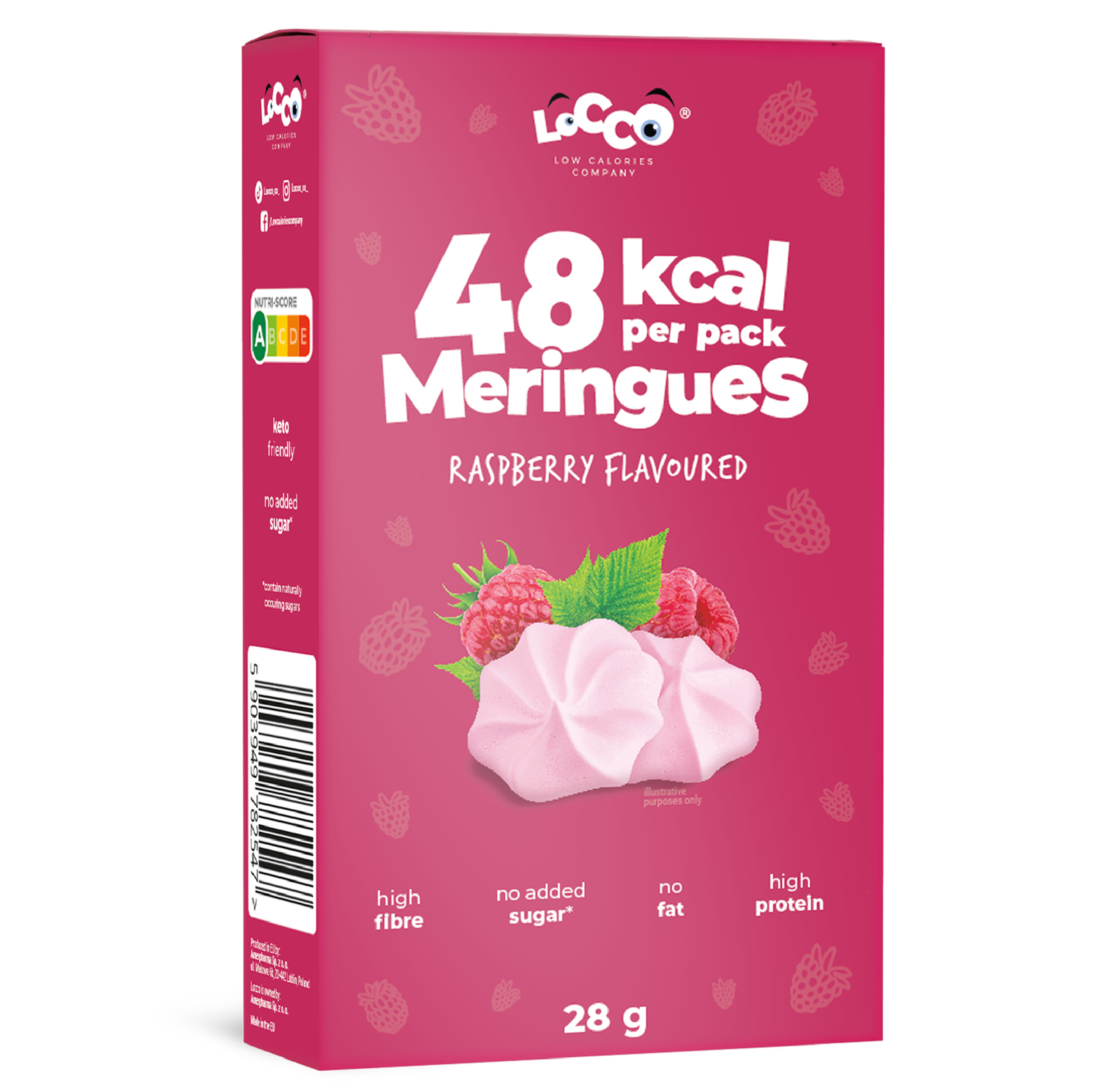 LoCCo low calorie 48 kcal meringues raspberry Raspberry | Products ...