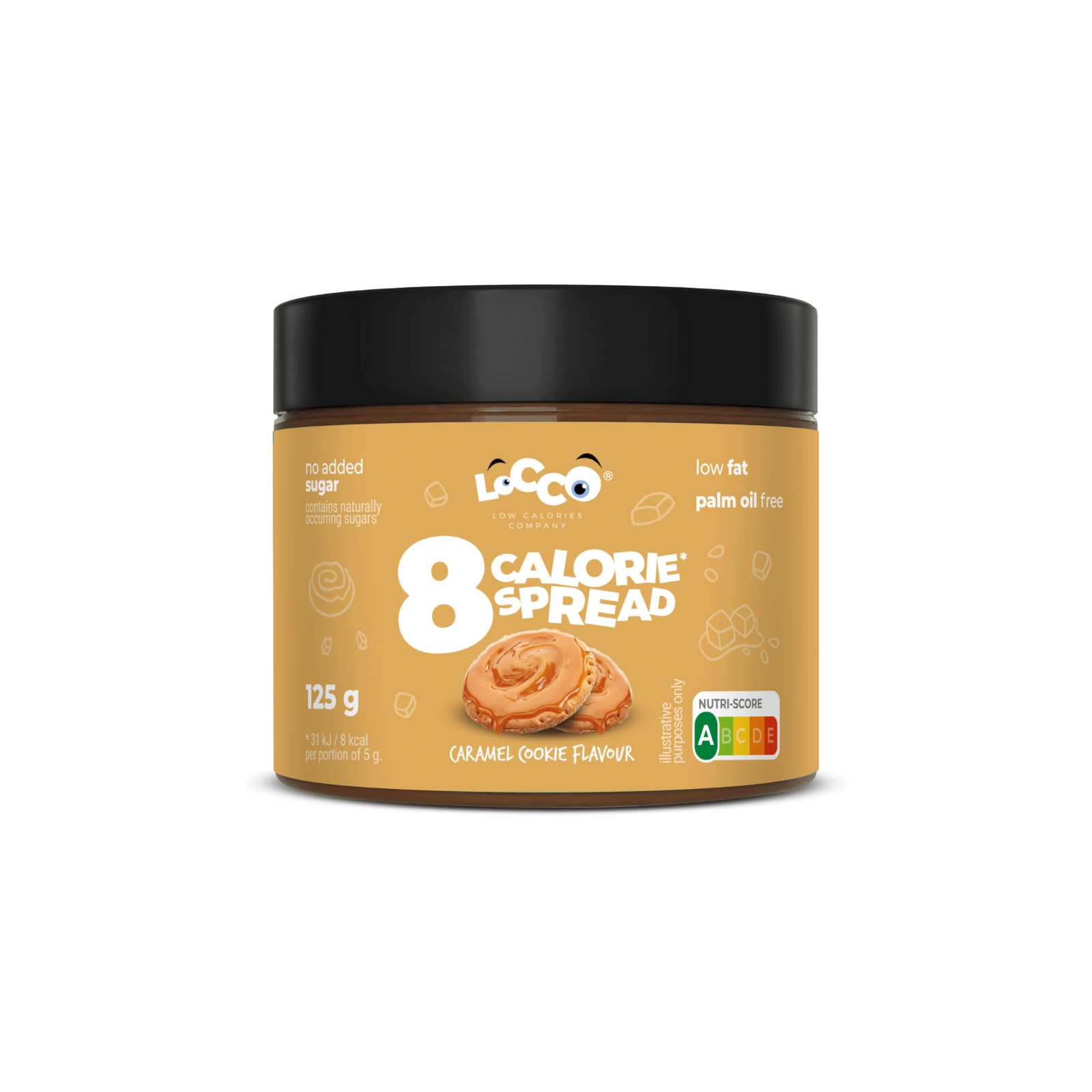 LoCCo low calorie 8 kcal spread caramel-cookie 125 g Caramel Cookie ...