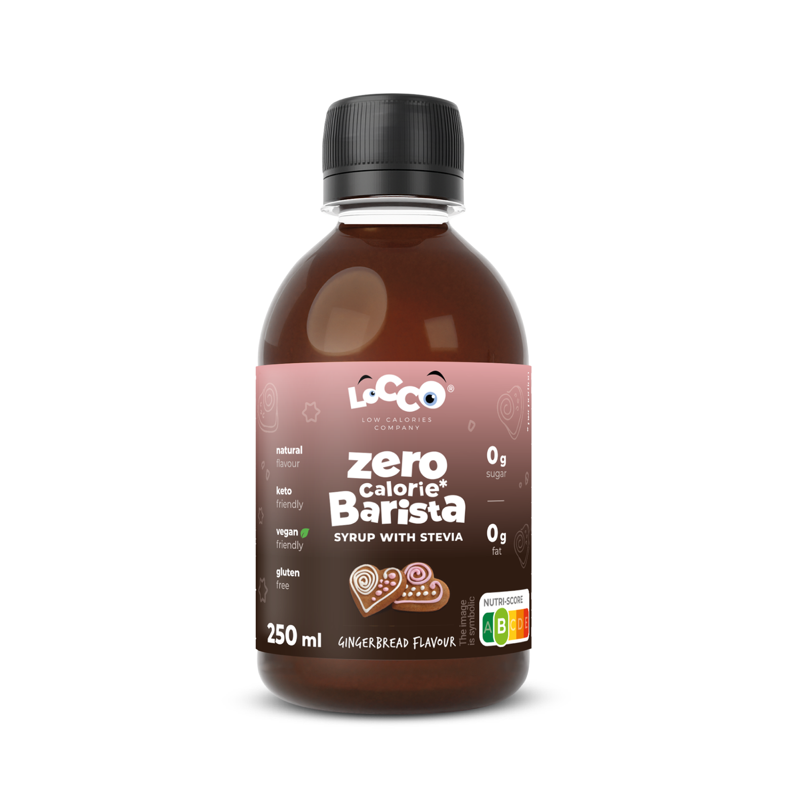 LoCCo 0 kcal Barista syrup with stevia gingerbread flavour 250 ml ...