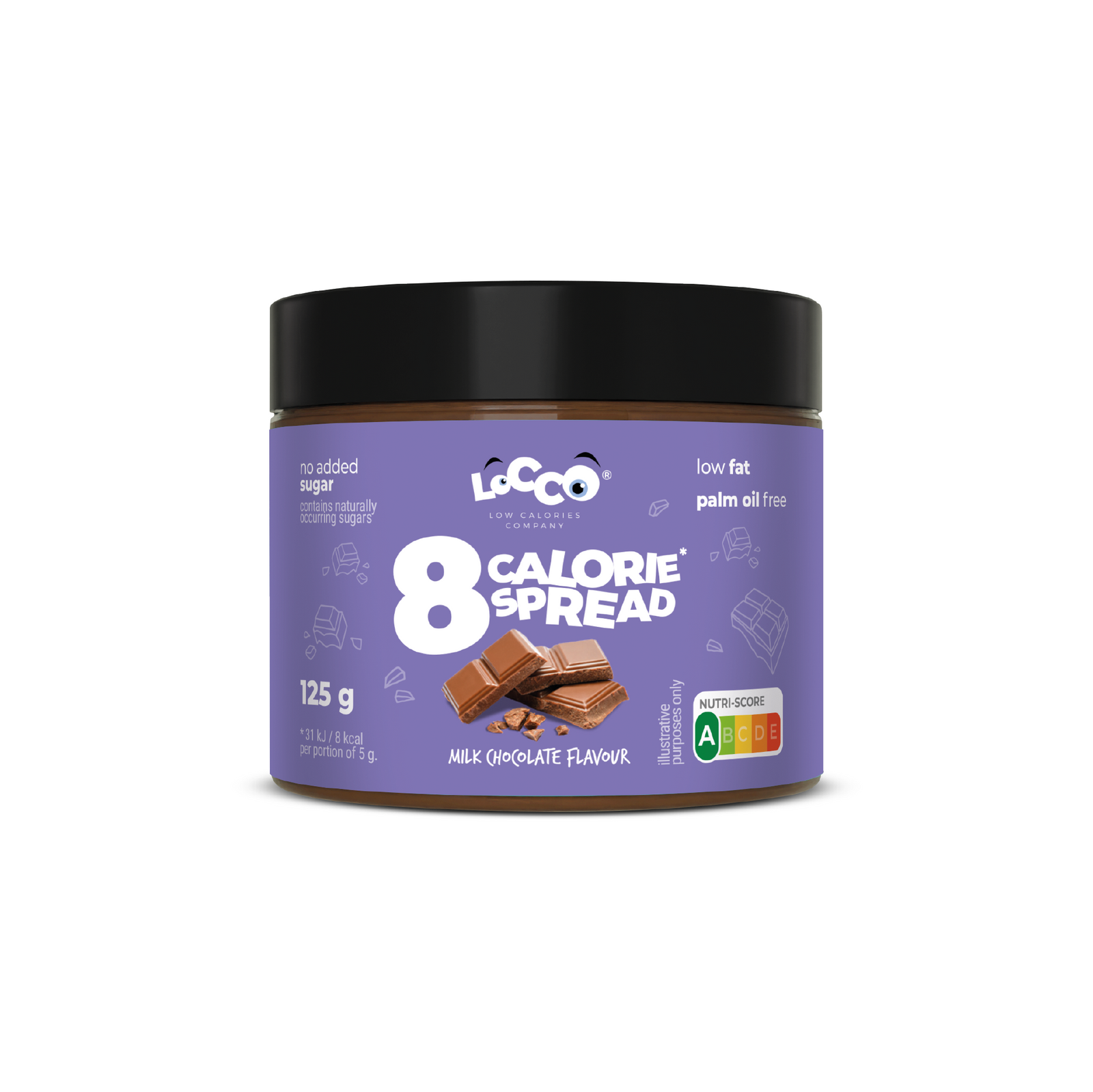 LoCCo low calorie 8 kcal spread milk chocolate 125 g Milk Chocolate ...